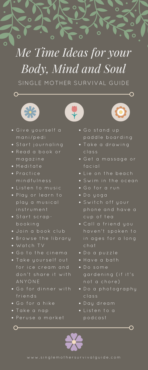How to get me-time as a single mother - Single Mother Survival Guide